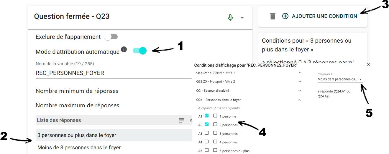 Creating a questionnaire with conditional questions - R3m Score